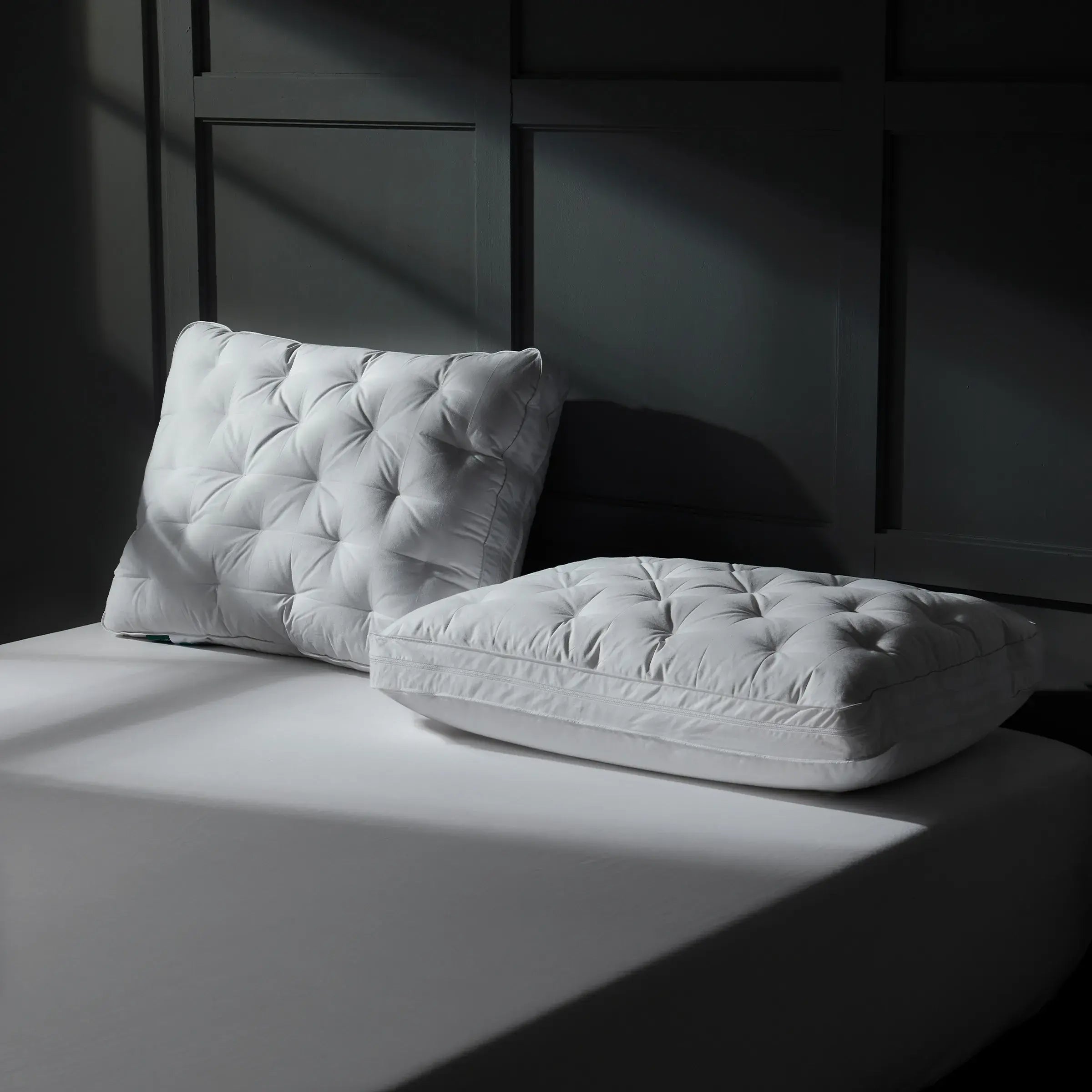 Adjustable Goose Feather Pillows – 2 Pack Bed Pillows | Three Geese